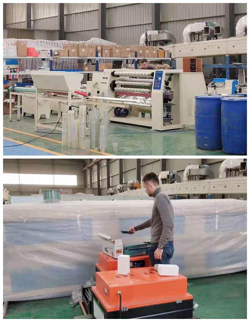 Ukrainian customers come to the factory to understand the tape slitting ...